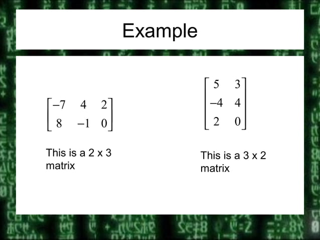 Introduction to Matrices | PPT