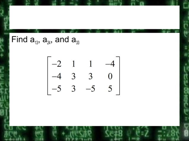 Introduction to Matrices | PPT