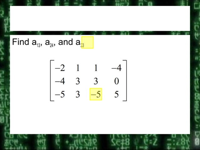 Introduction to Matrices | PPT