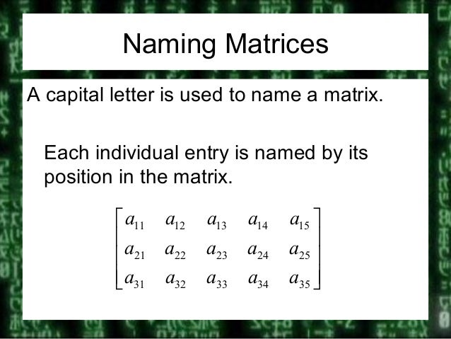 Introduction to Matrices