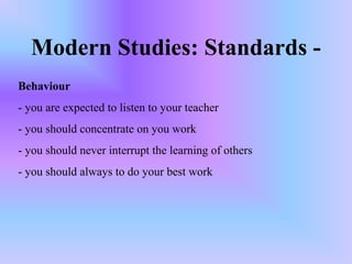 Introduction to National 5 Modern Studies | PPT