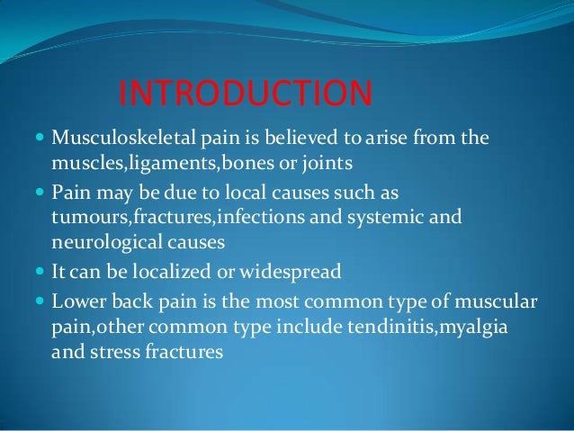 musculoskeletal pain