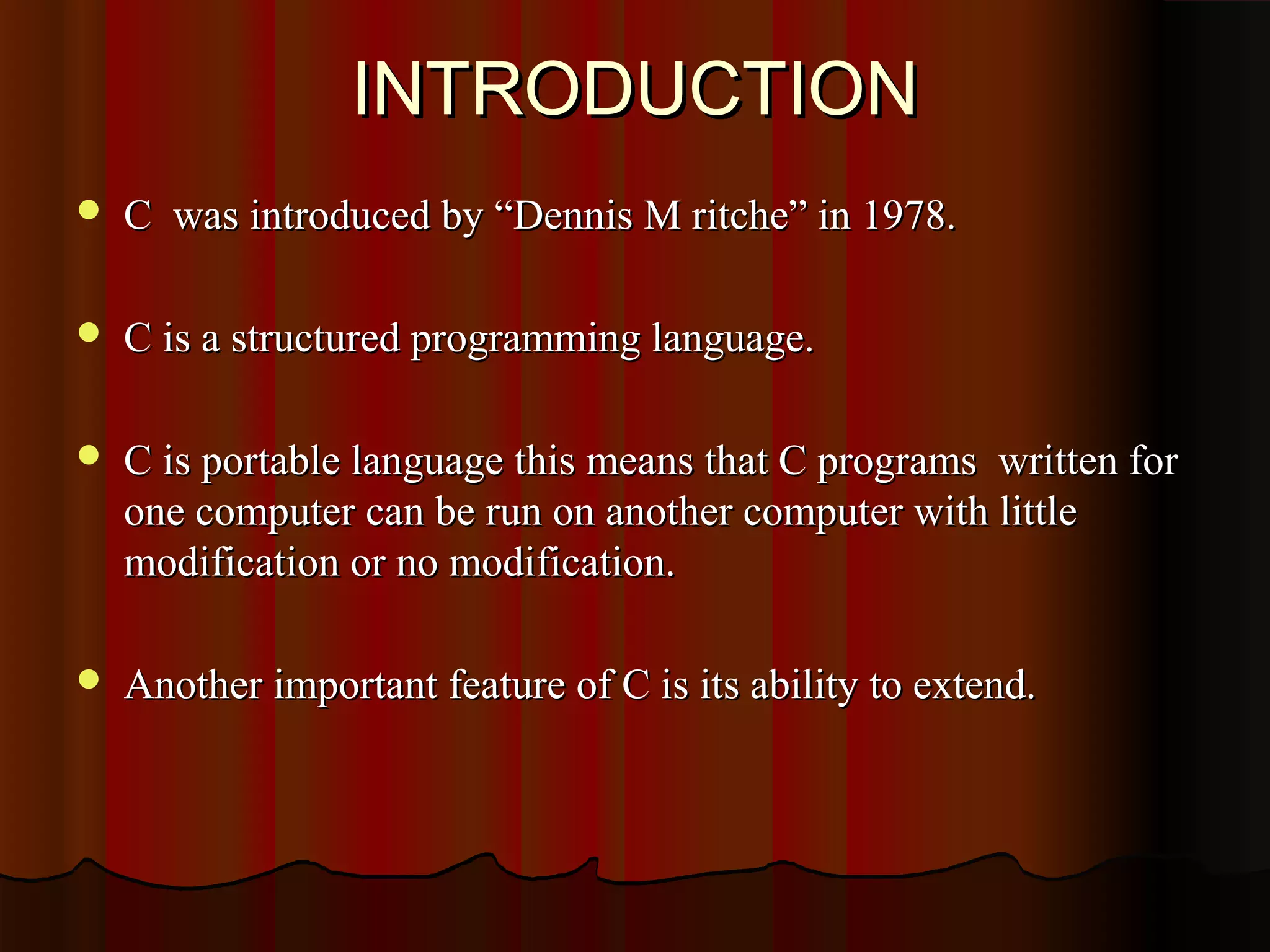 OVERVIEW OF ‘C’ PROGRAM | PPT | Programming Languages | Computing