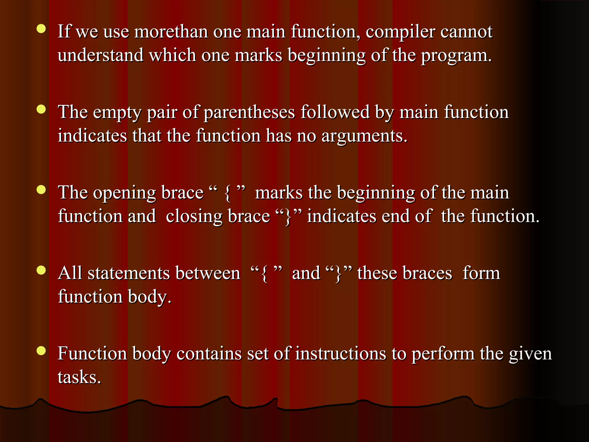 OVERVIEW OF ‘C’ PROGRAM | PPT | Programming Languages | Computing
