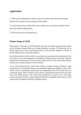 Seminar Report On ACD i.e. Anti collision Devices by Tarun khnaeja ...