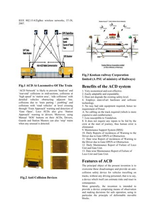 report on ACD (anti collision devices) in IEEE format by Tarun Khaneja ...