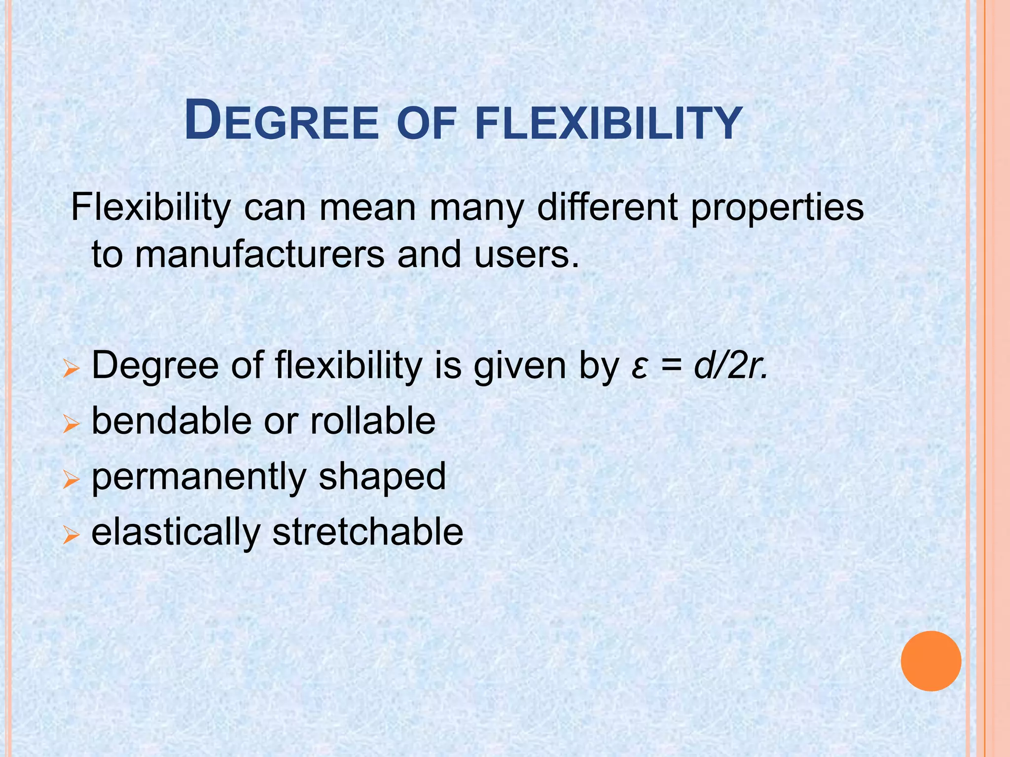 Presentation on FLEXIBLE ELECTRONICS..... | PPTX