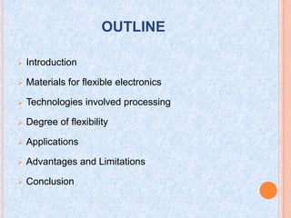 Presentation on FLEXIBLE ELECTRONICS..... | PPTX