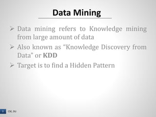 Data Mining (Introduction) | PPTX | Databases | Computer Software and Applications