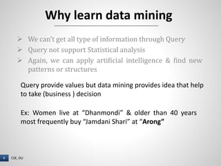 Data Mining (Introduction) | PPTX | Databases | Computer Software and Applications