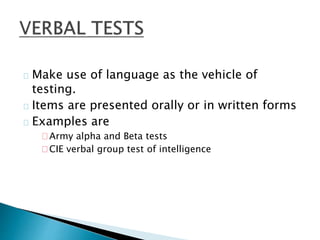 Intelligence | PPTX | Standardized Testing | Educational Assessment