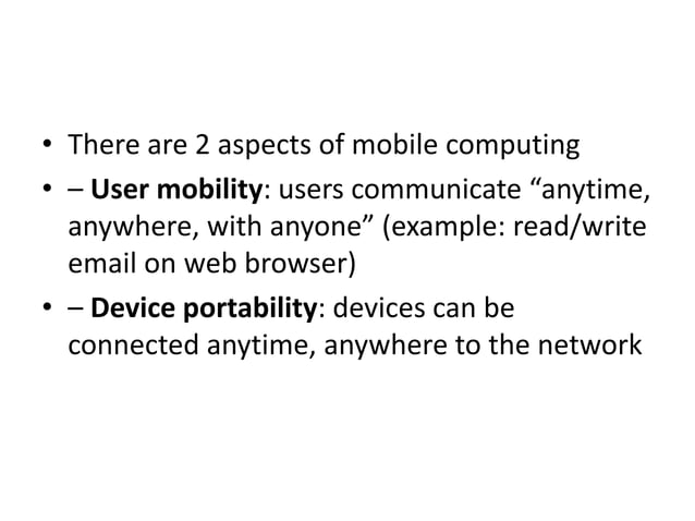 Introduction To Mobile Computing | PPTX