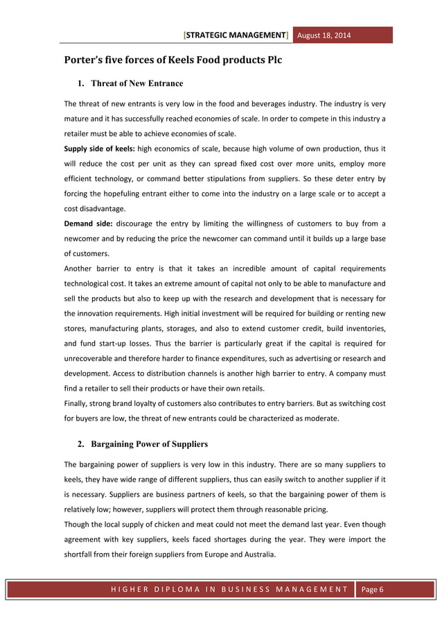 strategic practices of the of Keells Food Product PLC | DOCX | Food ...