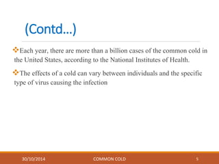 COMMON COLD | PPTX