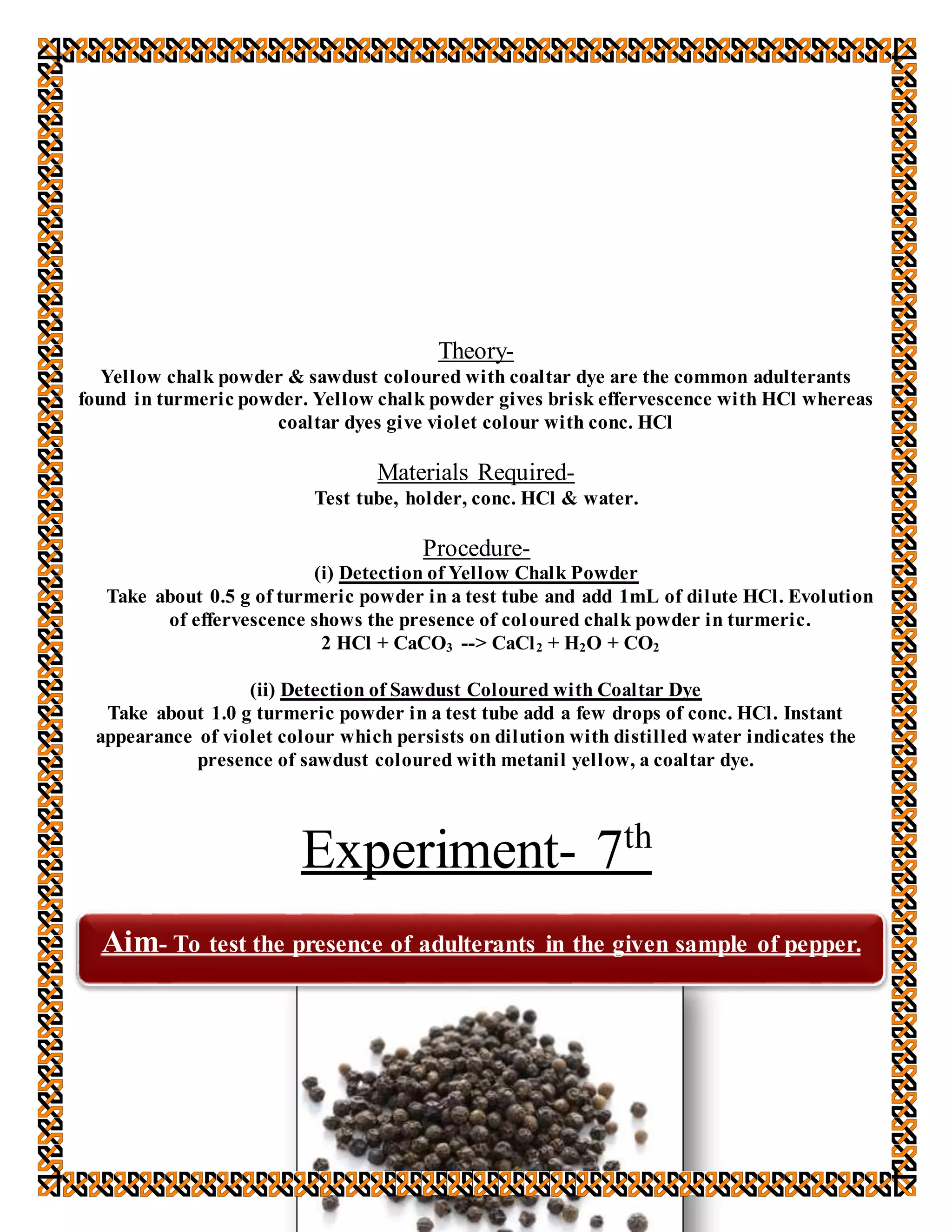 Adulteration of food | DOCX