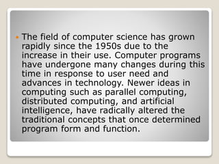 Computer Programming Grade 9 | PPTX