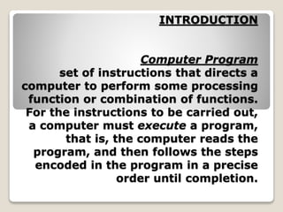 Computer Programming Grade 9 for Students | PPTX