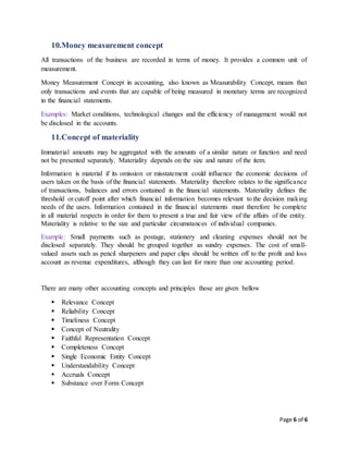 Accounting Concepts and Principles | DOCX