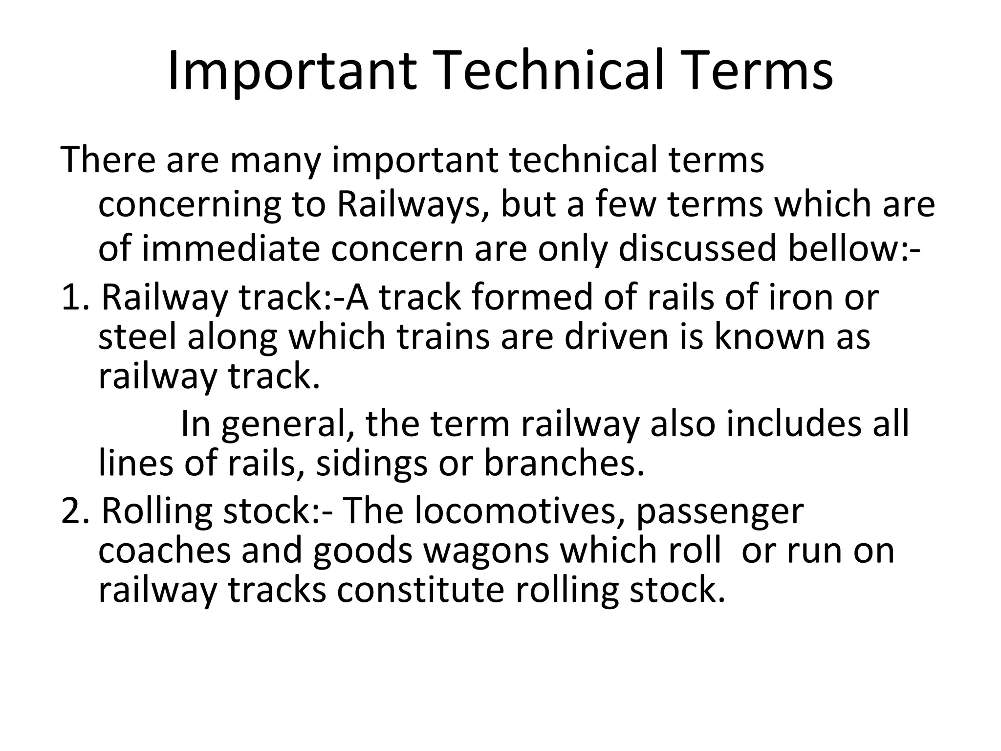 Introduction to railway engineering (T.E 2) | PPTX