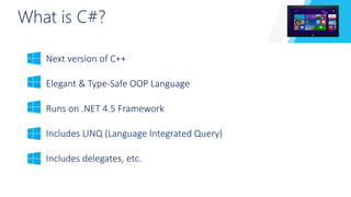 Introduction to Windows App Development | PPTX