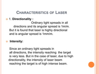 Introduction to laser | PPTX