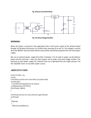 HOME AUTOMATION USING ARDUINO | DOCX | Home Appliances | Home & Garden