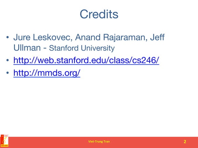 Introduction To Mining Massive Datasets Ppt 5101
