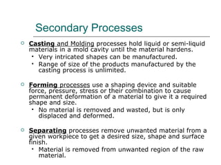 Introduction to Manufacturing procecss | PPT