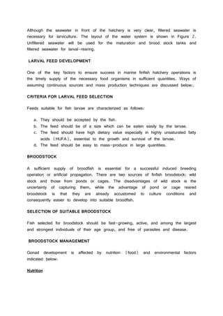 Hatchery Management of Oyster, Mud crab and Mussel | DOCX