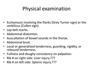 Abdominal trauma-Hamisi Mkindi | PPTX