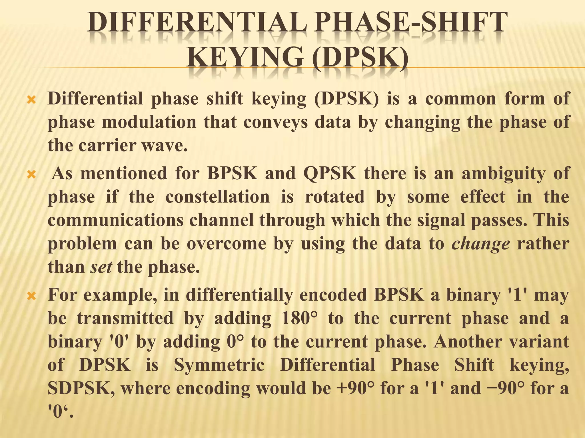 PSK (PHASE SHIFT KEYING ) | PPTX