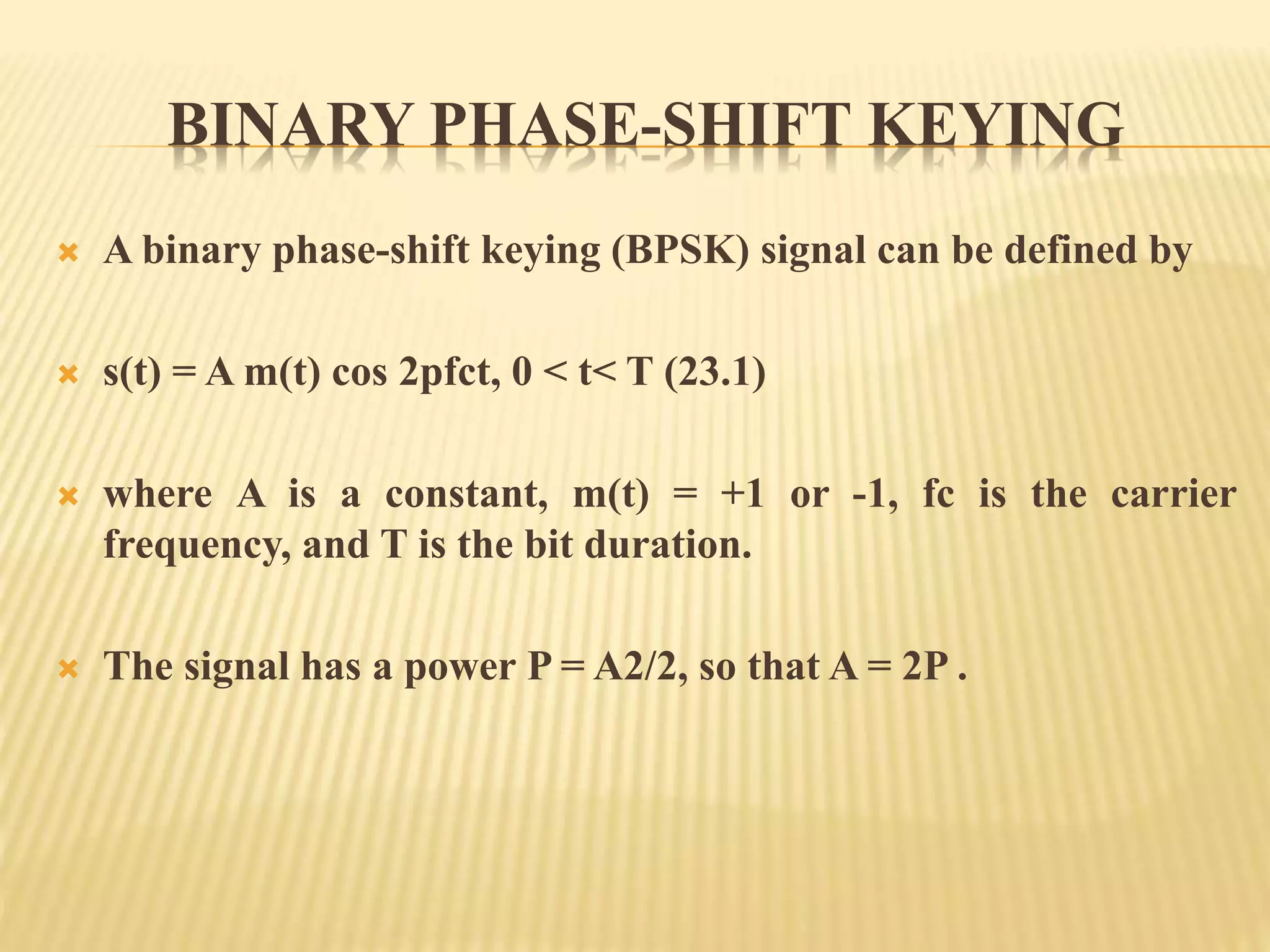 PSK (PHASE SHIFT KEYING ) | PPTX