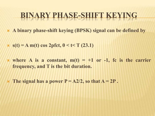 PSK (PHASE SHIFT KEYING ) | PPTX