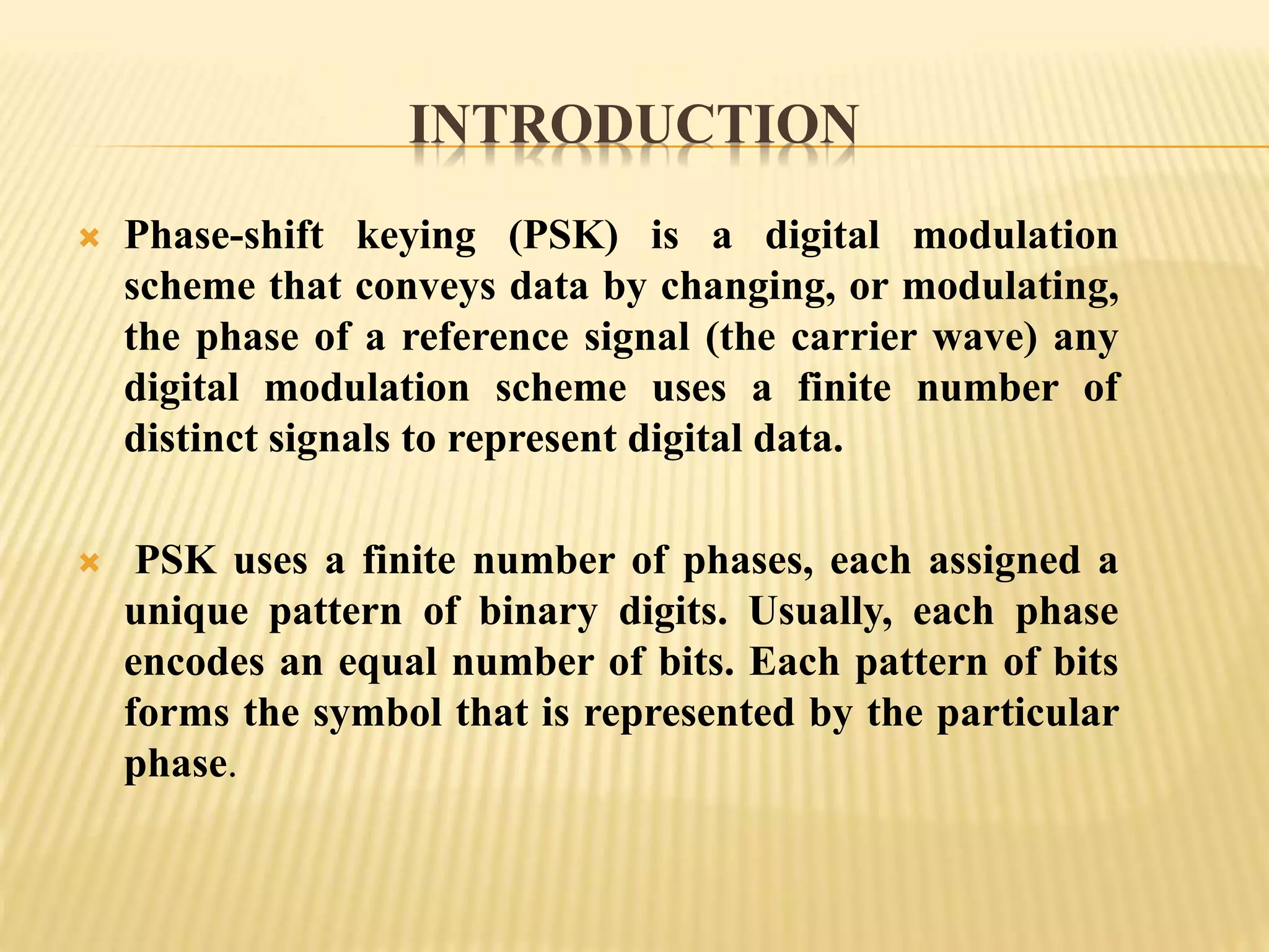 PSK (PHASE SHIFT KEYING ) | PPTX