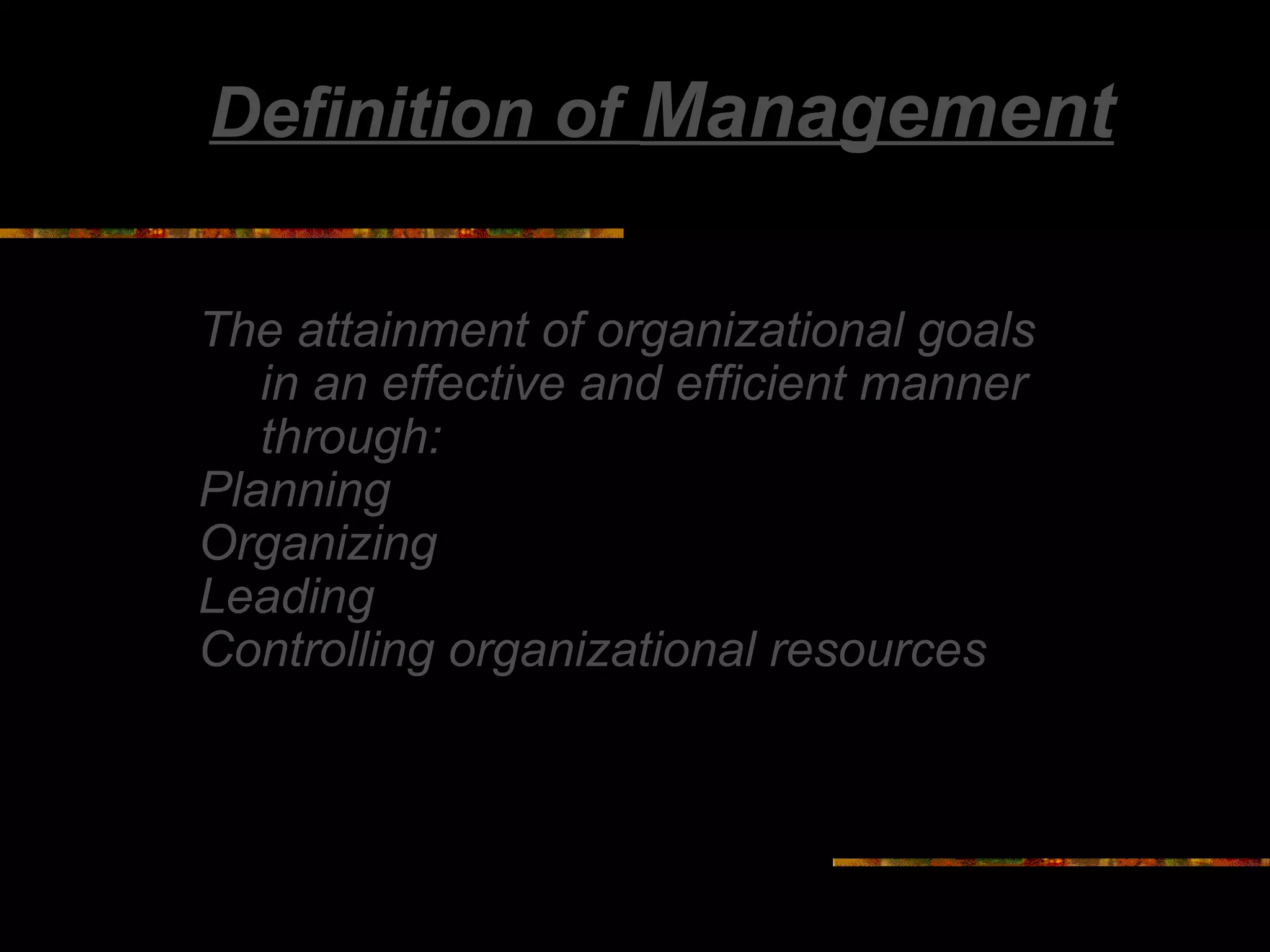 Introduction to Management | PPT