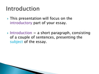 Essay writing for beginners | PPTX