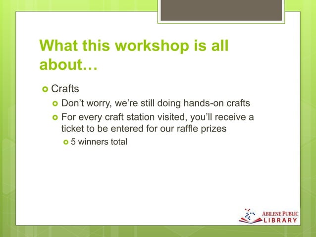 2016 Children's Workshop Intro | PPT