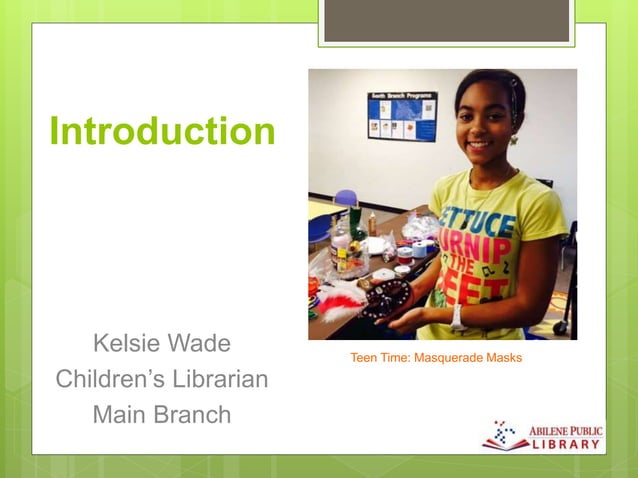 2016 Children's Workshop Intro | PPT