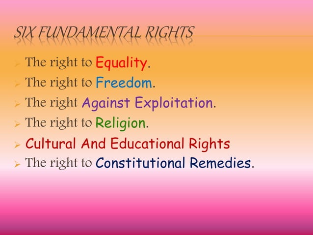 Fundamental rights of indian constitution | PPTX | Hinduism | Religion & Spirituality