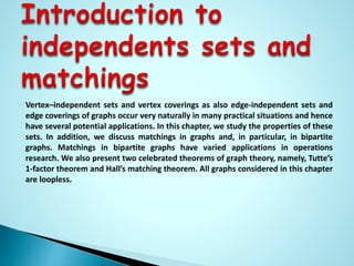 Introduction to graph theory (All chapter) | PPTX