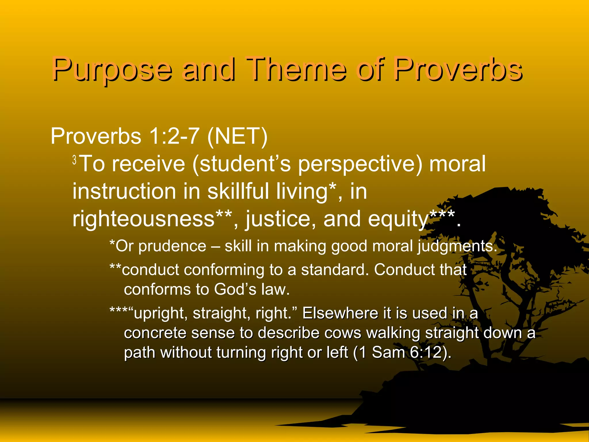 The People of Proverbs: Introduction | PPT