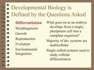 Introduction of development biology | PPT