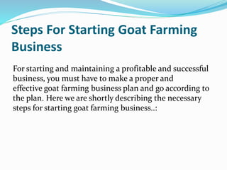 Goat farming | PPTX