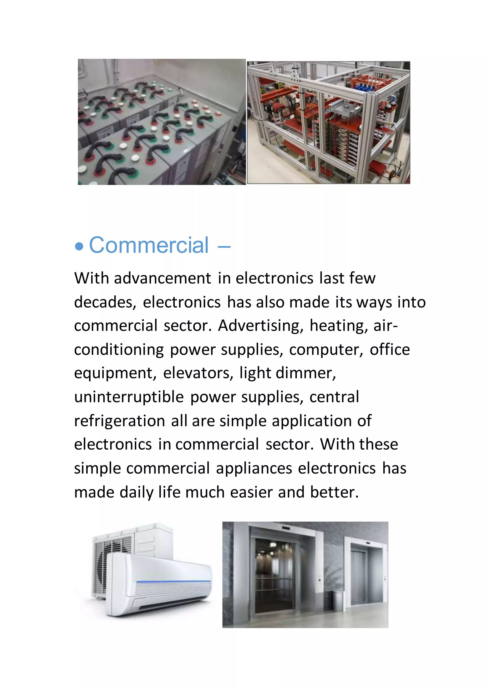 Application of electronics | DOCX