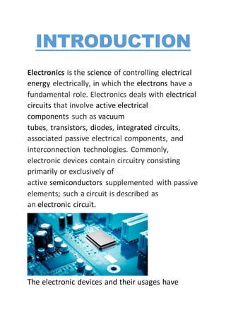 Application of electronics | DOCX