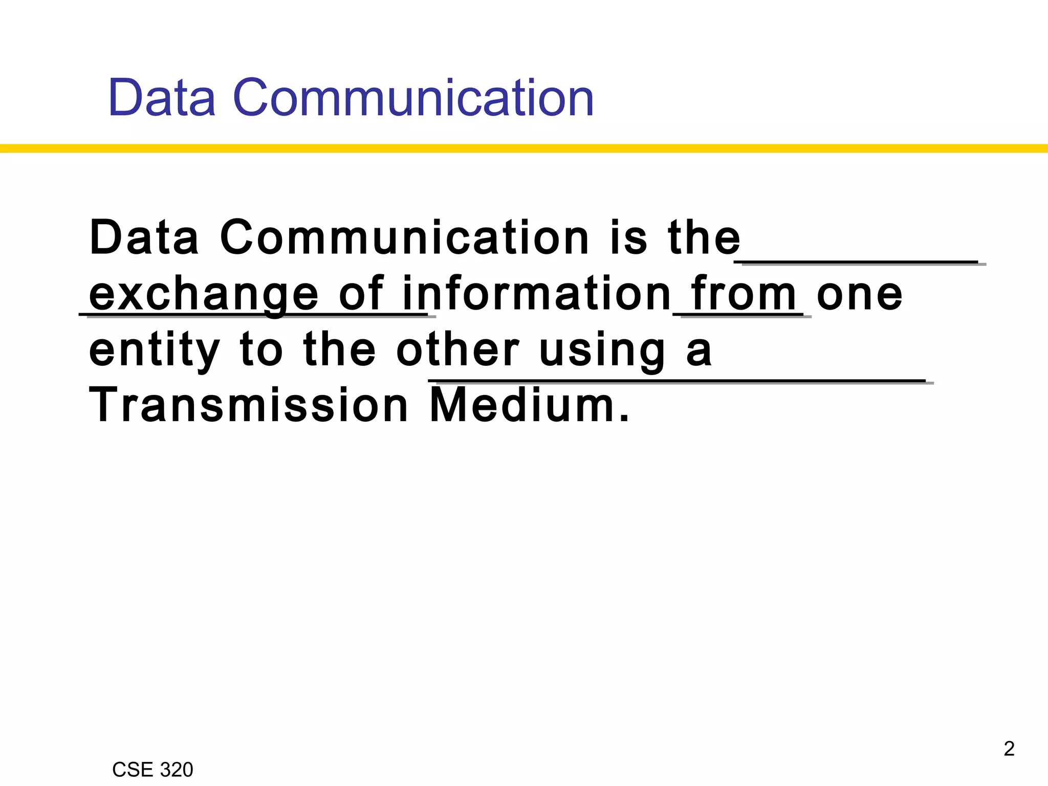 Introduction to Data Communication | PPT