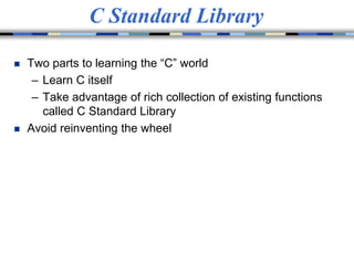 Introduction to C programming | PPTX