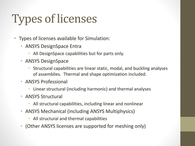 Introduction To Ansys Workbench Pptx Physics Science