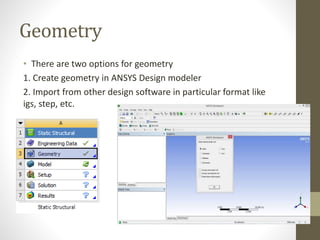Introduction to ANSYS Workbench | PPTX