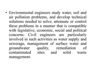 Specialization of Civil Engineering | PPT